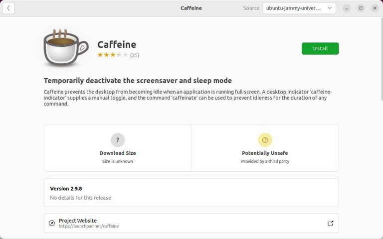 How to prevent your Linux computer from falling asleep with Caffeine